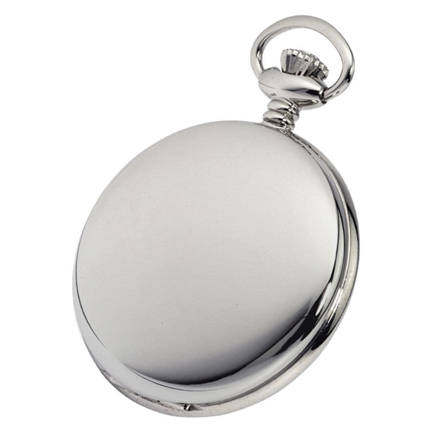 Woodford Chrome Plated Twin Lid Mechanical Pocket watch 1062