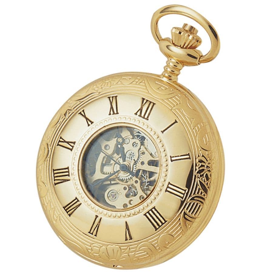 Woodford Gold Plated Twin Lid Mechanical Pocket watch 1077