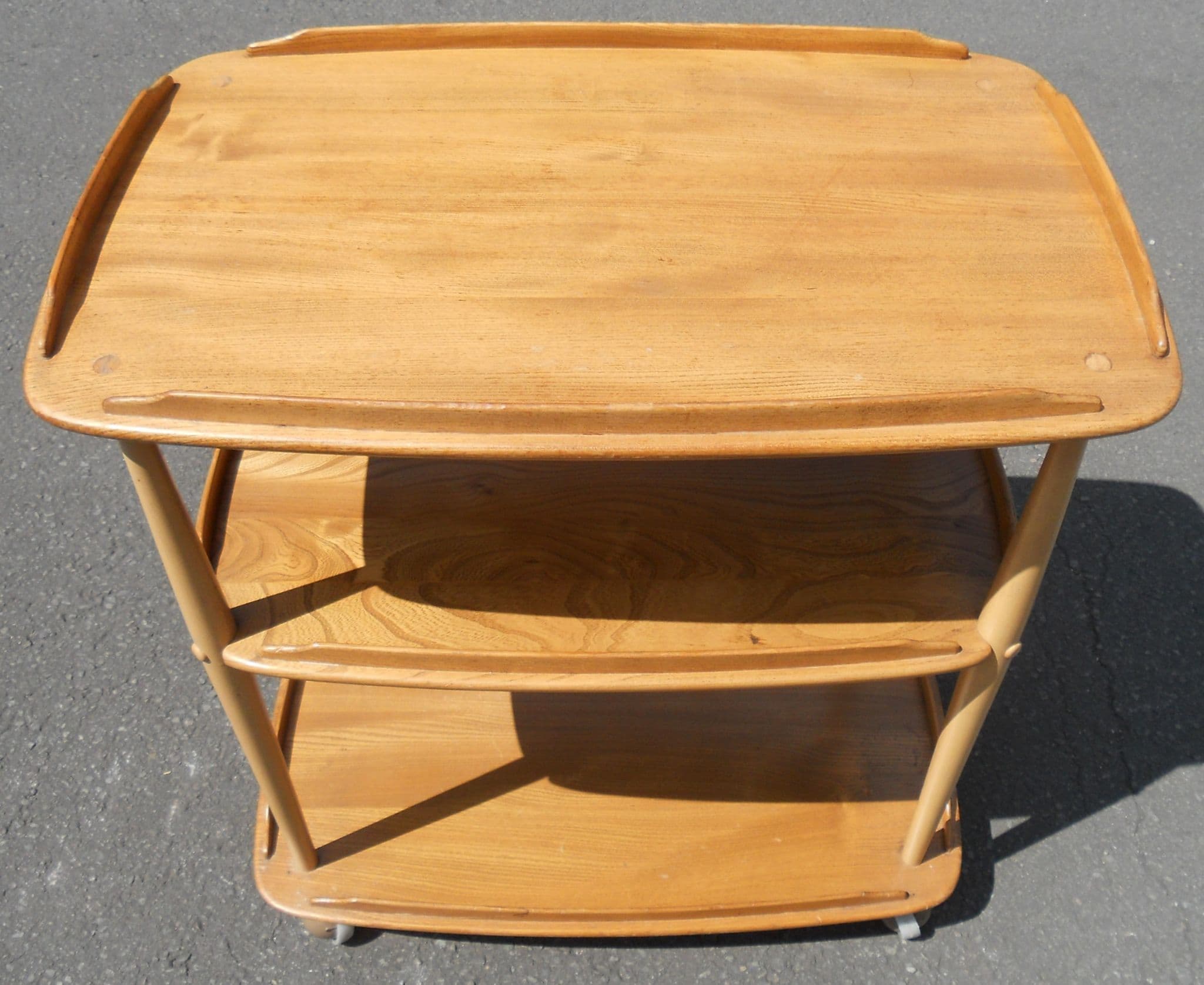 Ercol Three Tier Light Elm Tea Trolley