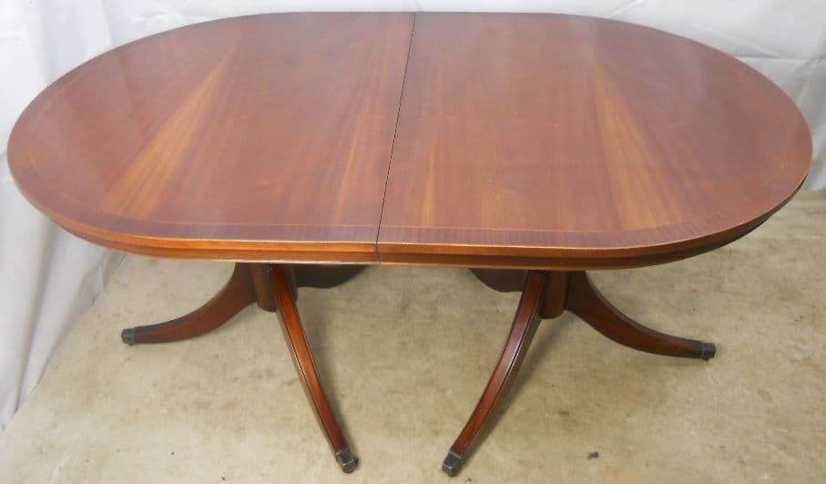 Georgian Style Yew Extending Dining Table to Seat Eight