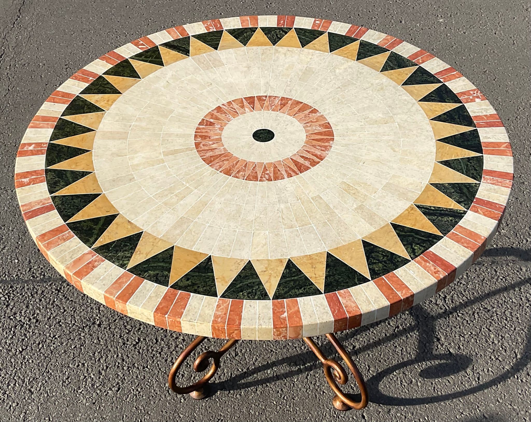 Iron Base Circular Centre Table