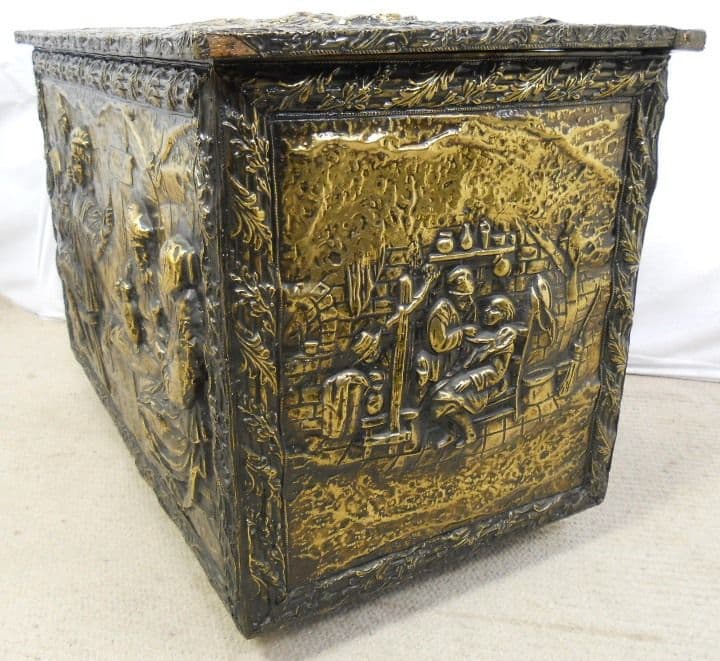 Large Brass Log Box - SOLD