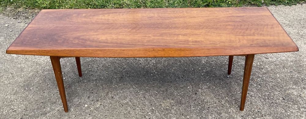 Long Teak Narrow Coffee Table by Gordon Russell