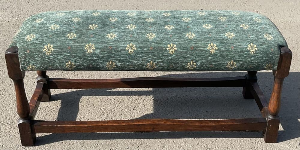 Long Upholstered Top Footstool
