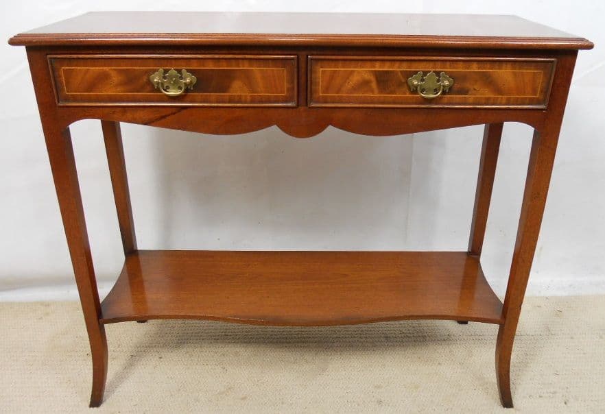 Mahogany Serpentine Front Console Side Table by Charles Barr - SOLD