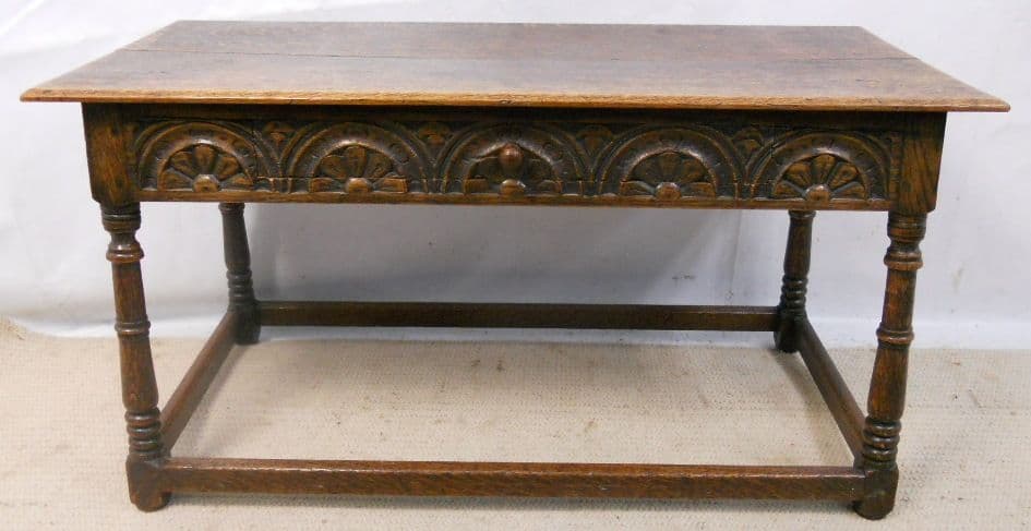 Oak Coffee Table in Antique Jacobean Style