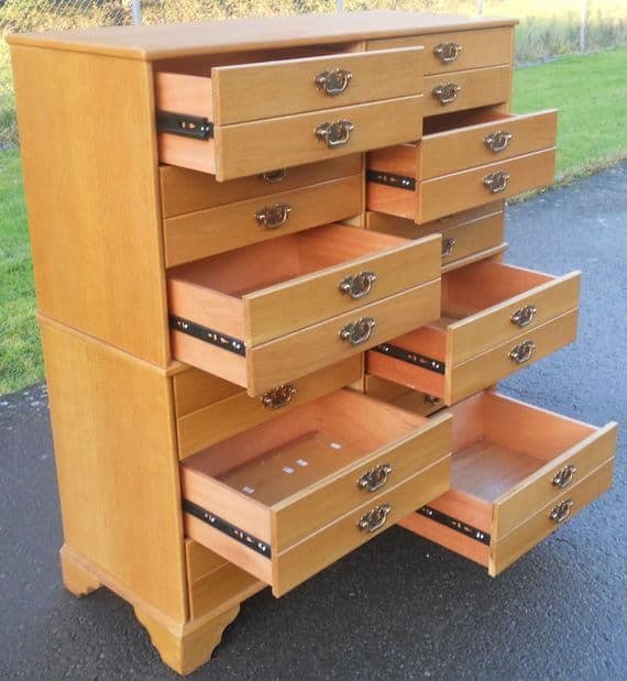 Oak Storage Multi Chest of Drawers