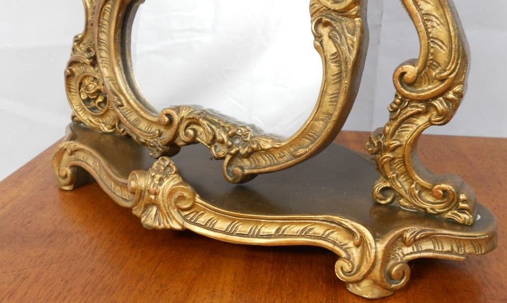 Ornate Gilt Small Dressing Mirror on Stand by Atsonea - SOLD