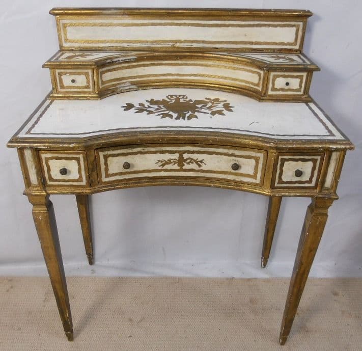 Painted & Decorated Ladies Writing Desk in the Continental Style - SOLD