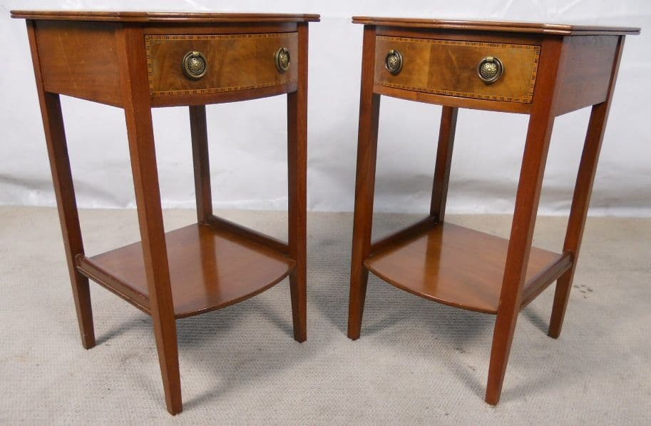 Pair Mahogany Lamp Tables Stands - SOLD