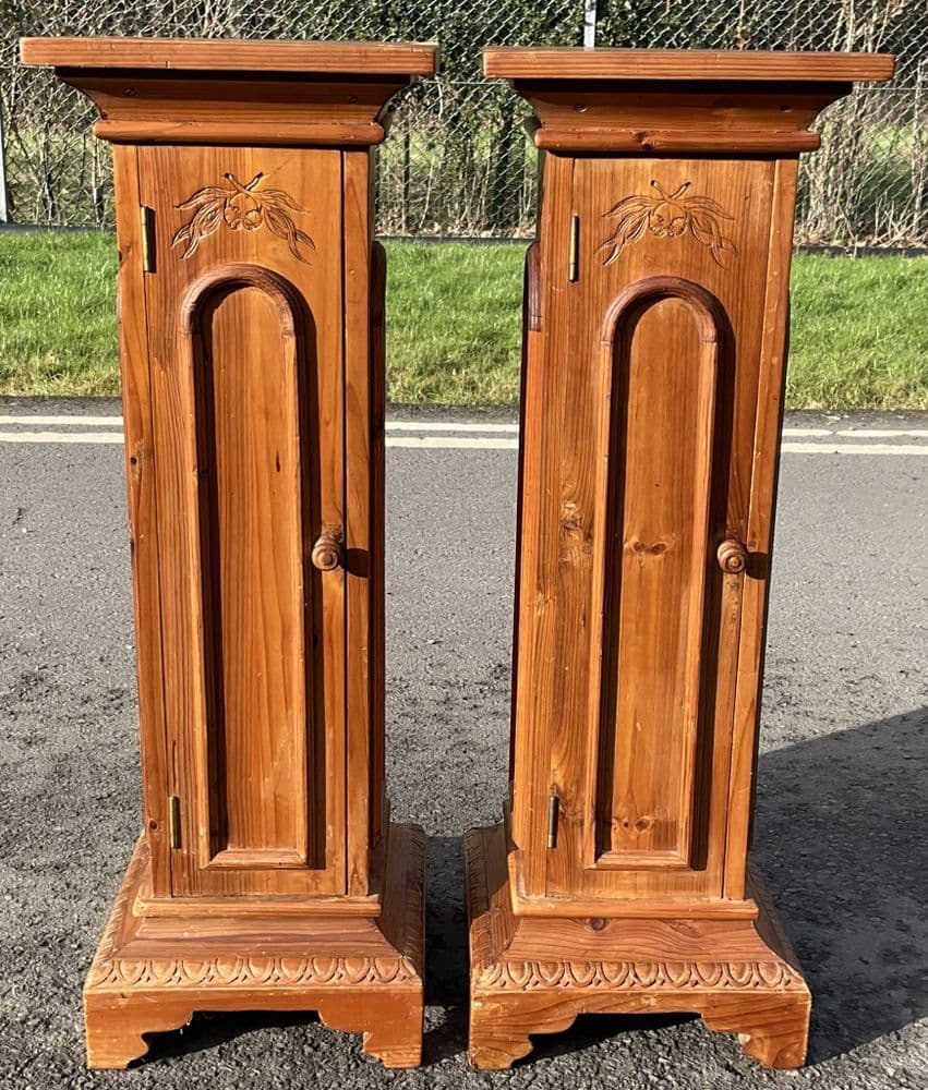 Pair Victorian Style Beech Plant Stands