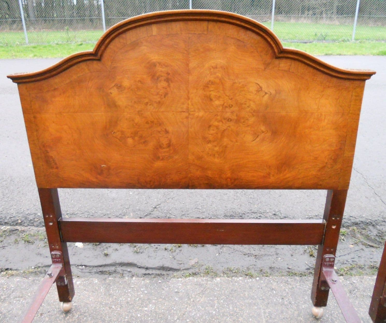 Pair Walnut Single Beds