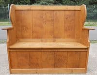 Pine Hall Settle Bench Storage Seat