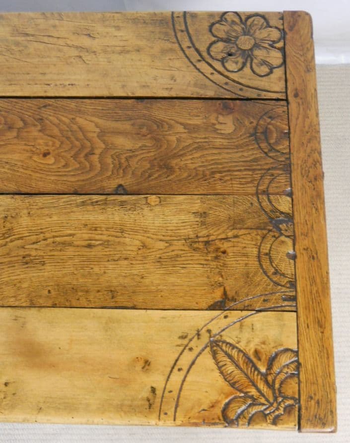 Rustic Light Oak Refectory Dining Table - SOLD