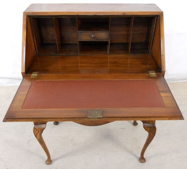 Writing Bureau, Walnut Wood Ladies Home Desk Furniture
