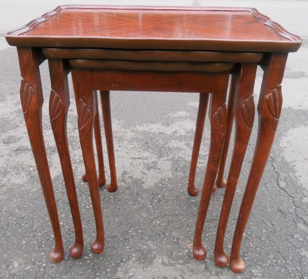 SOLD Nest of Three Mahogany Coffee Tables
