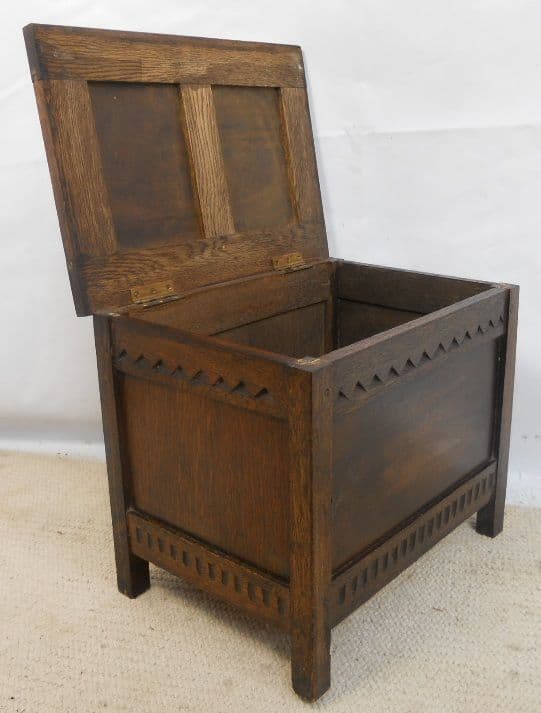 SOLD Small Panel Top Slipper Box for Storage