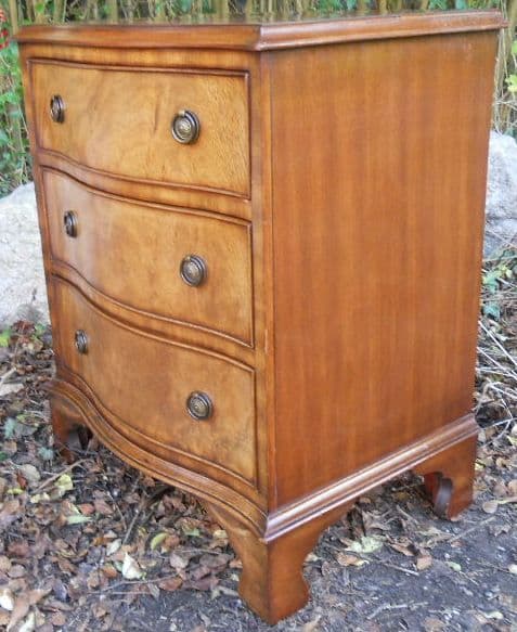 SOLD Small Serpentine Front Mahogany Chest of Drawers by Bevan Funnell ...