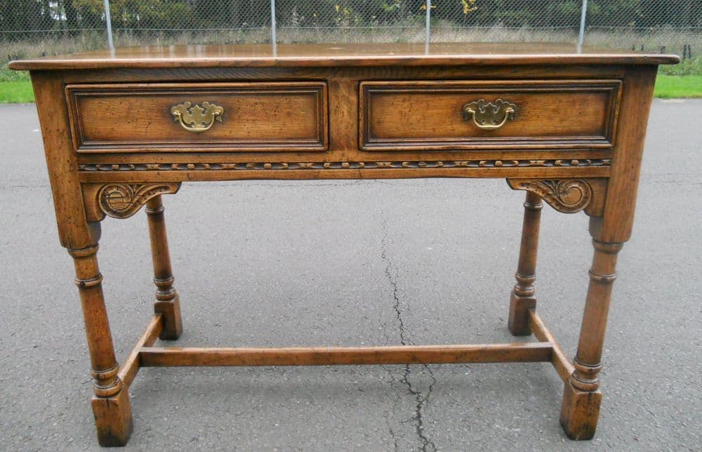 SOLD - Tudor Style Oak Side Table