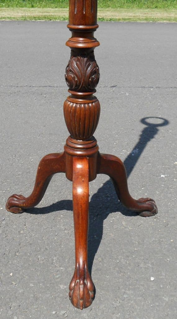 Tall Mahogany Column Standard Lamp