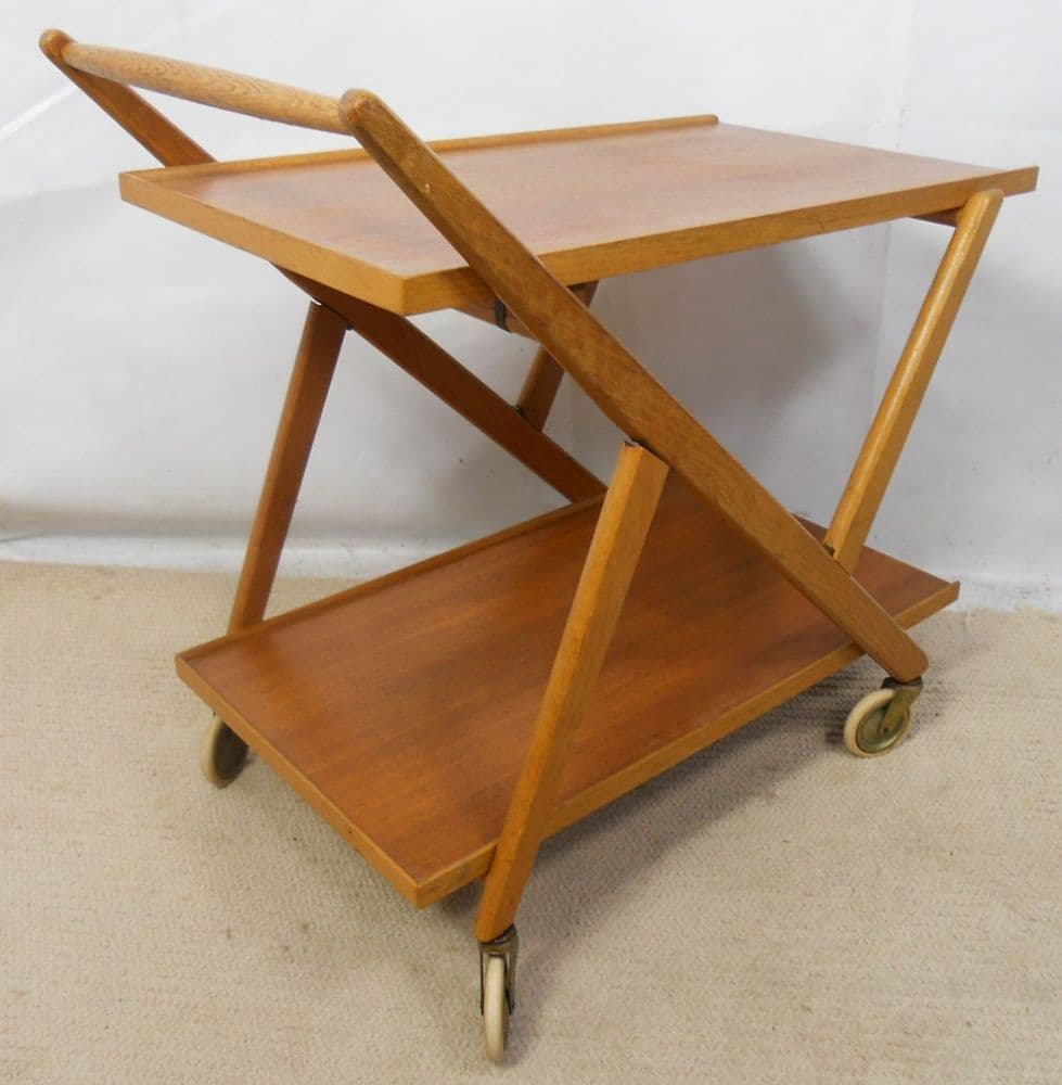 Teak Folding Tea Trolley - SOLD