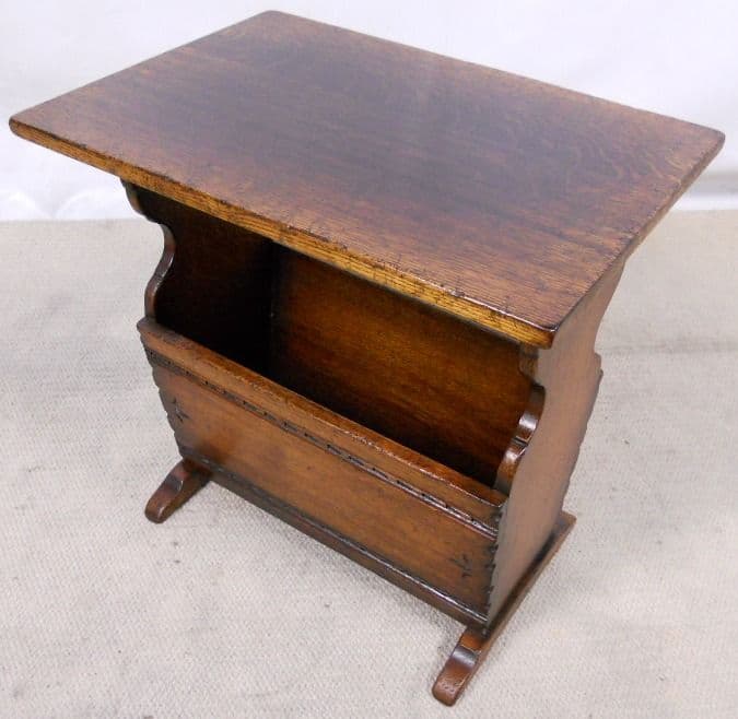 Titchmarsh & Goodwin Oak Coffee Table & Magazine Rack - SOLD