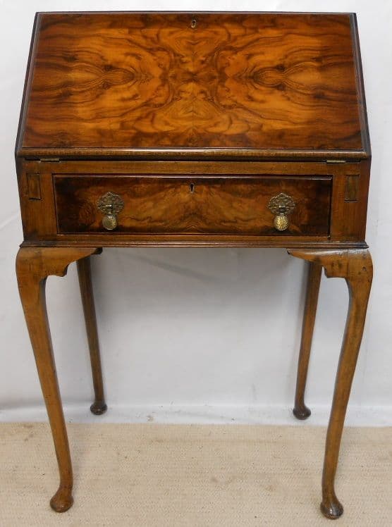 Walnut Ladies Writing Bureau Desk - SOLD
