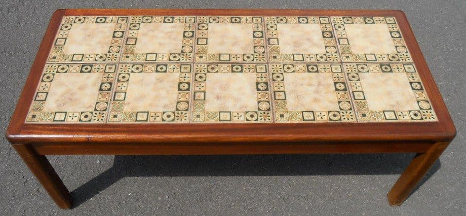 Walnut Long Tile Top Coffee Table by Nathan