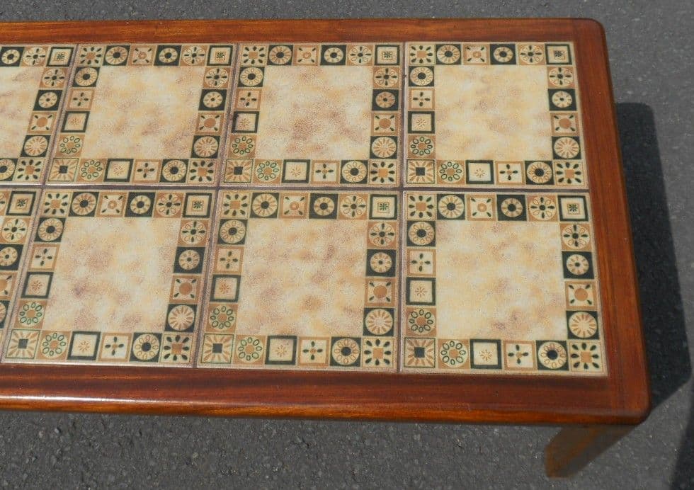 Walnut Long Tile Top Coffee Table by Nathan