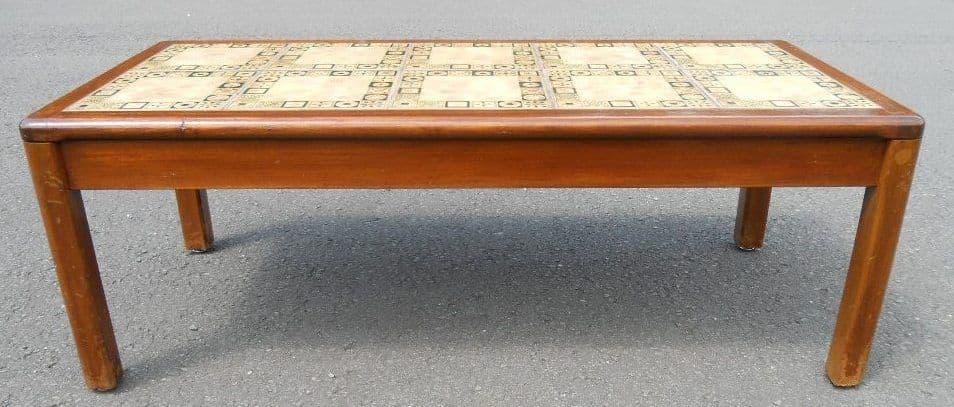 Walnut Long Tile Top Coffee Table by Nathan