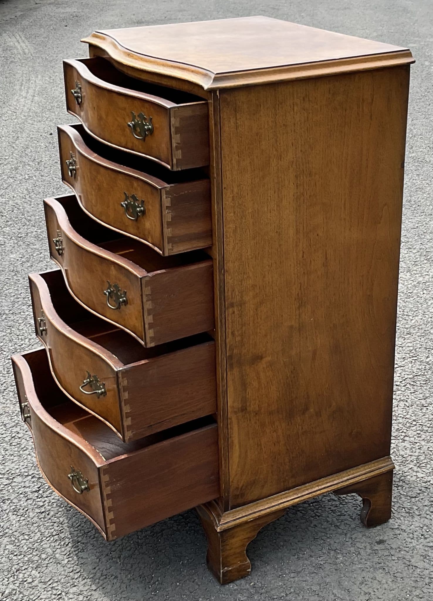 Walnut Serpentine Chest of Drawers by Bevan Funnell