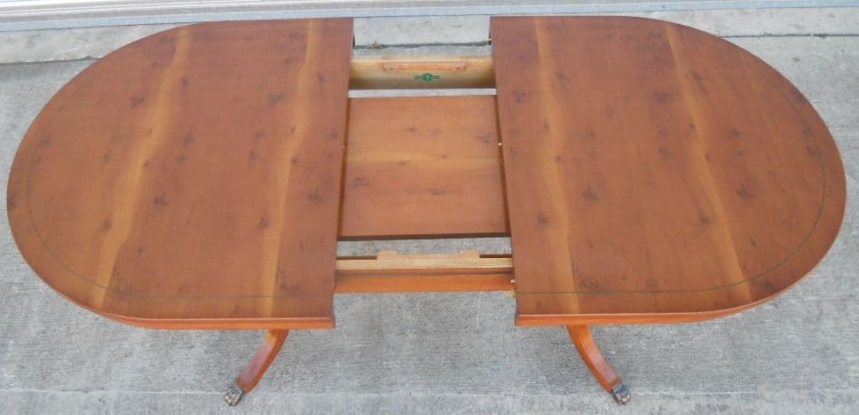 Yew Extending Dining Table by Strongbow - SOLD