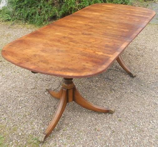 Yew Extending Dining Table to Seat Eight by Rackstraw
