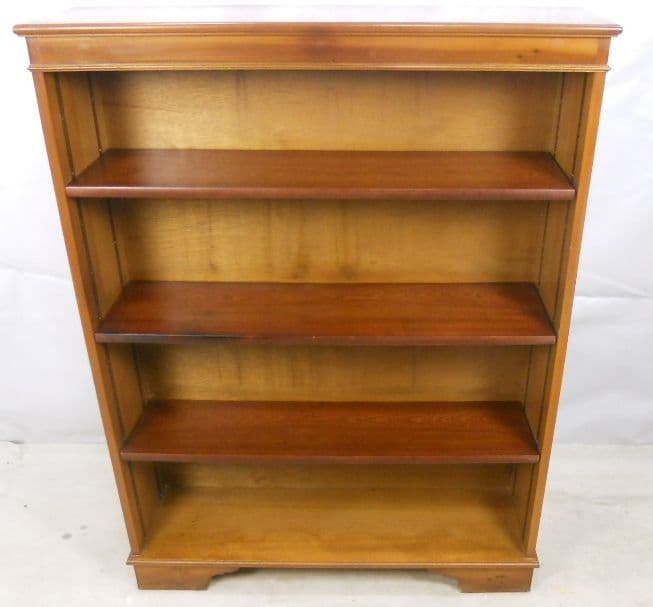 Yew Wood Open Bookcase -SOLD