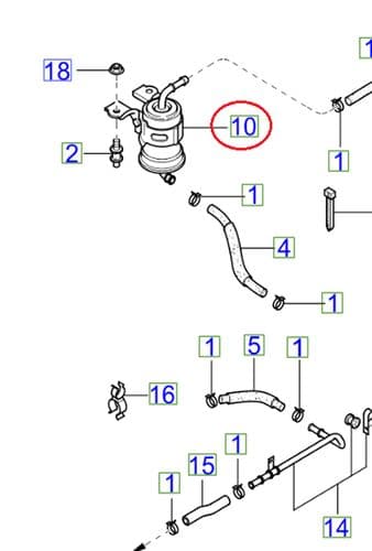 Kia Fuel Filter - Sportage 2 0 1995-2002 Petrol Engines