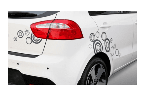Kia Rio 2015-2016 Body decals grey bubbles