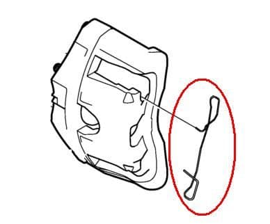 Volvo Front brake caliper spring clip