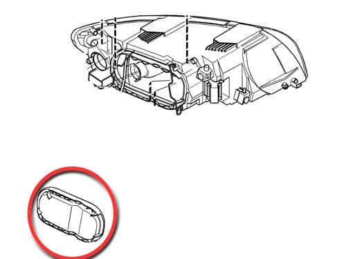 Volvo Headlamp Bulb Cover Left Hand 31294541 - S40/V50 2004 - 2007