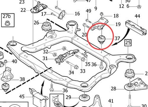 Volvo Rear Engine Mount D5244T