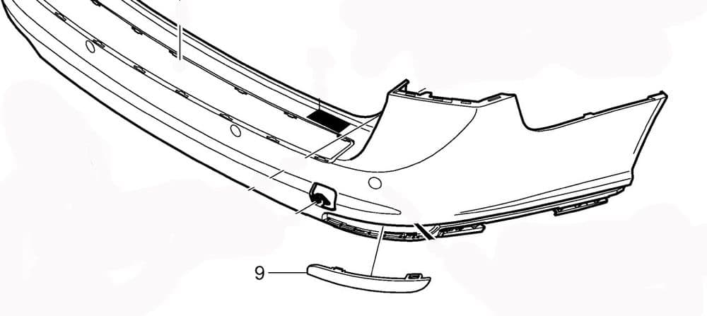 Volvo S40/V50 Rear Bumper Reflector