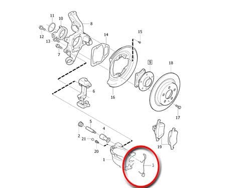 Volvo XC90 Rear Brake Caliper Retaining Spring 30665016