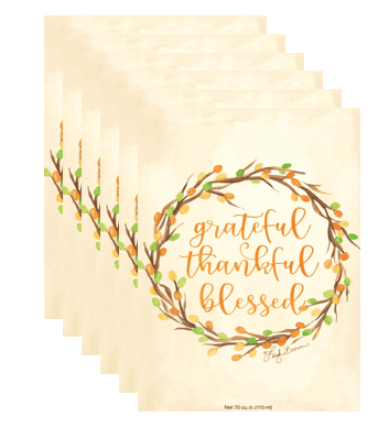 Pack of 6 Grateful Thankful Blessed Sachet