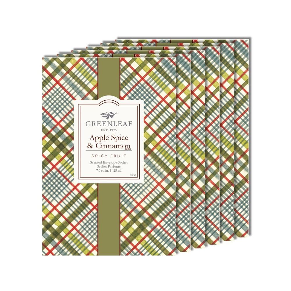 Pack of 6 Large Scented Sachet Apple Spice and Cinnamon
