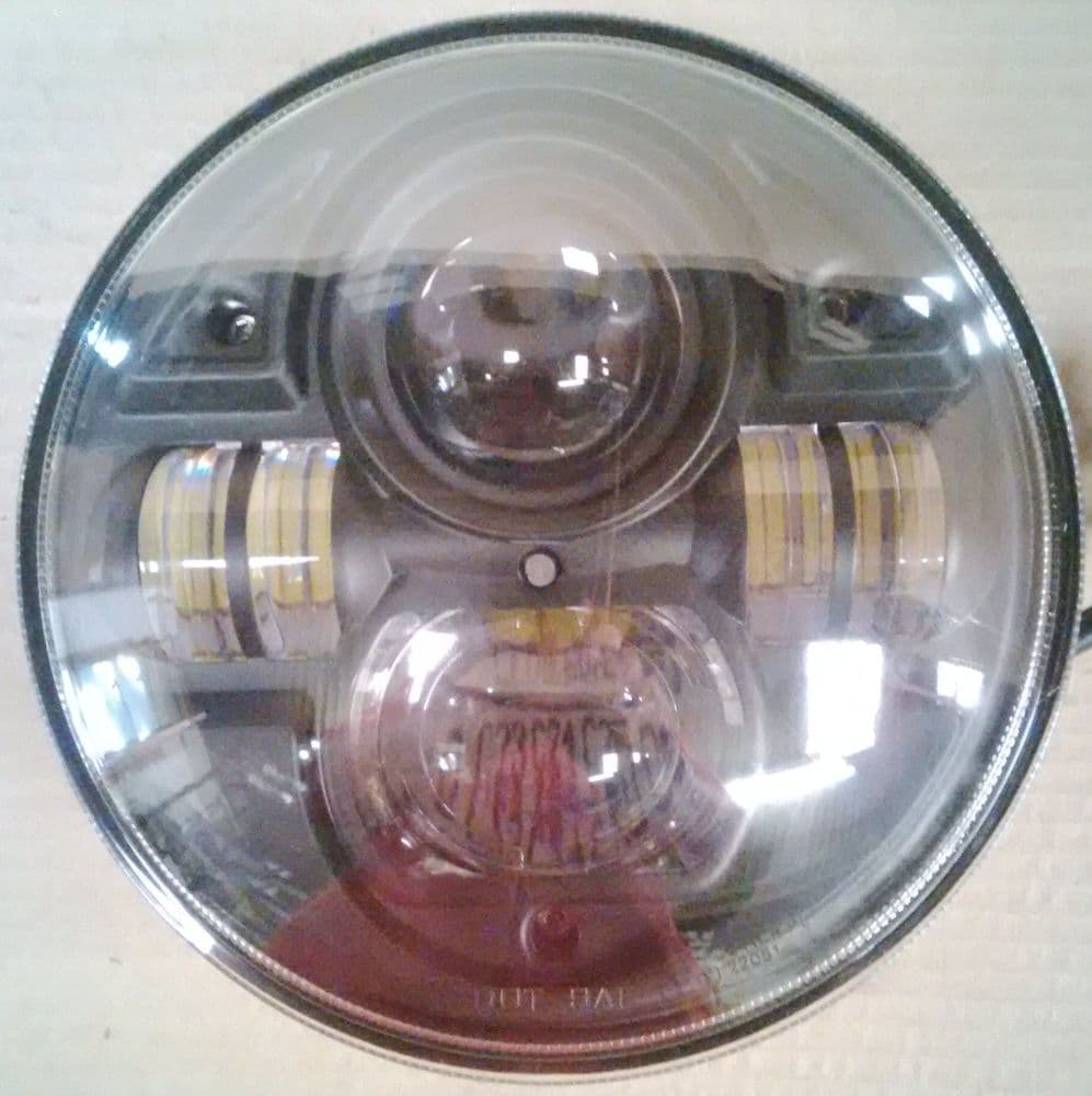 LED Headlight 7" Round Durite