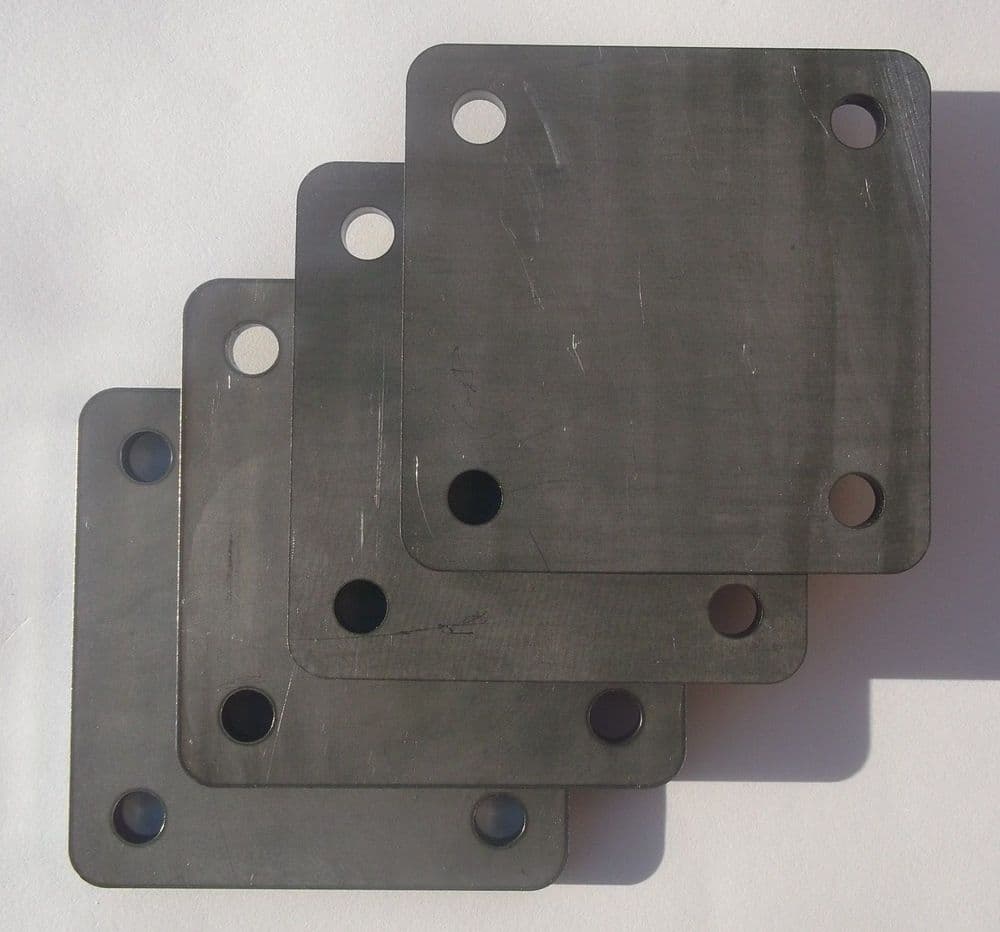Pack of Four 100mm x 100mm x 6mm Footplates 3023-4