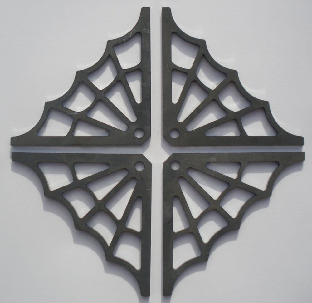 Pack of Four Spider Web Gussets 150mm x 150mm x 5mm 3072-5 x4