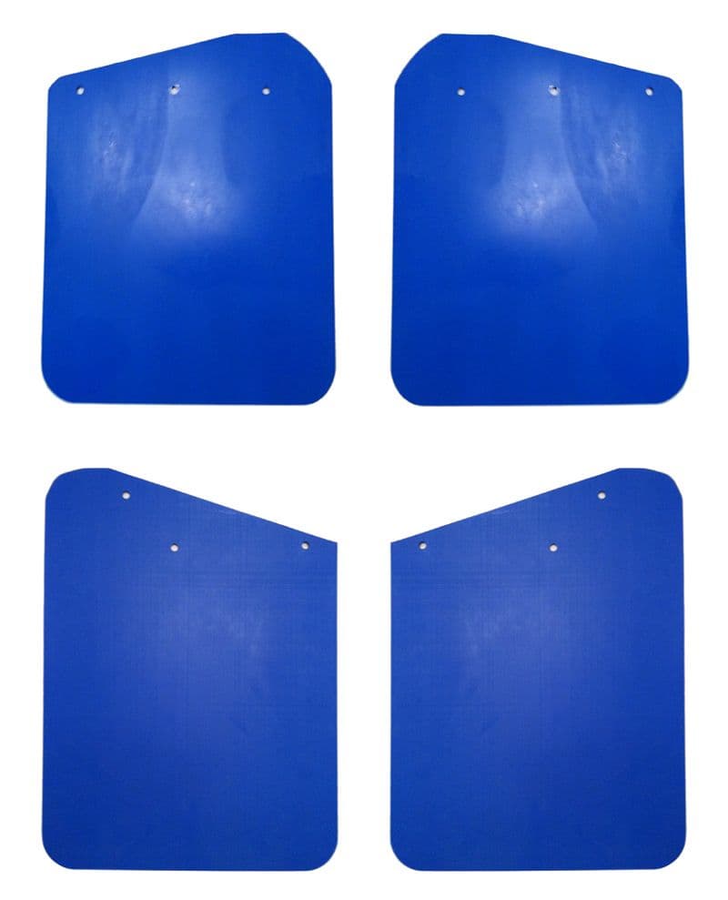 Set of 4 Blue Polyurethane Mud Flaps