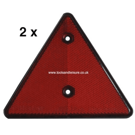 2 x Red Trailer Triangles | Trailer Reflectors