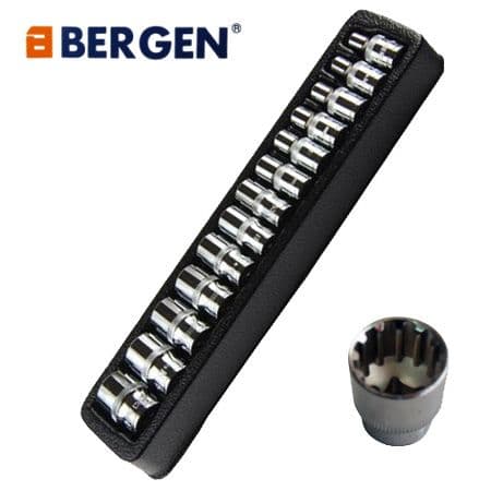 Bergen Tools 13pc 1/4’’ Multi Drive Sockets - 4-14mm | Tools & Leisure
