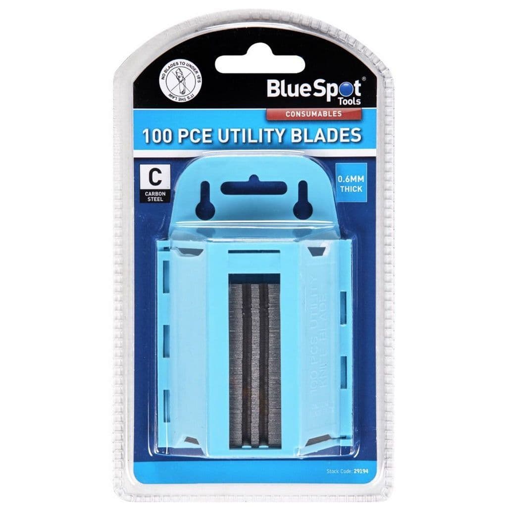 Blue Spot Tools 100pc Utility Knife Blade Set - 29194 | Tools & Leisure